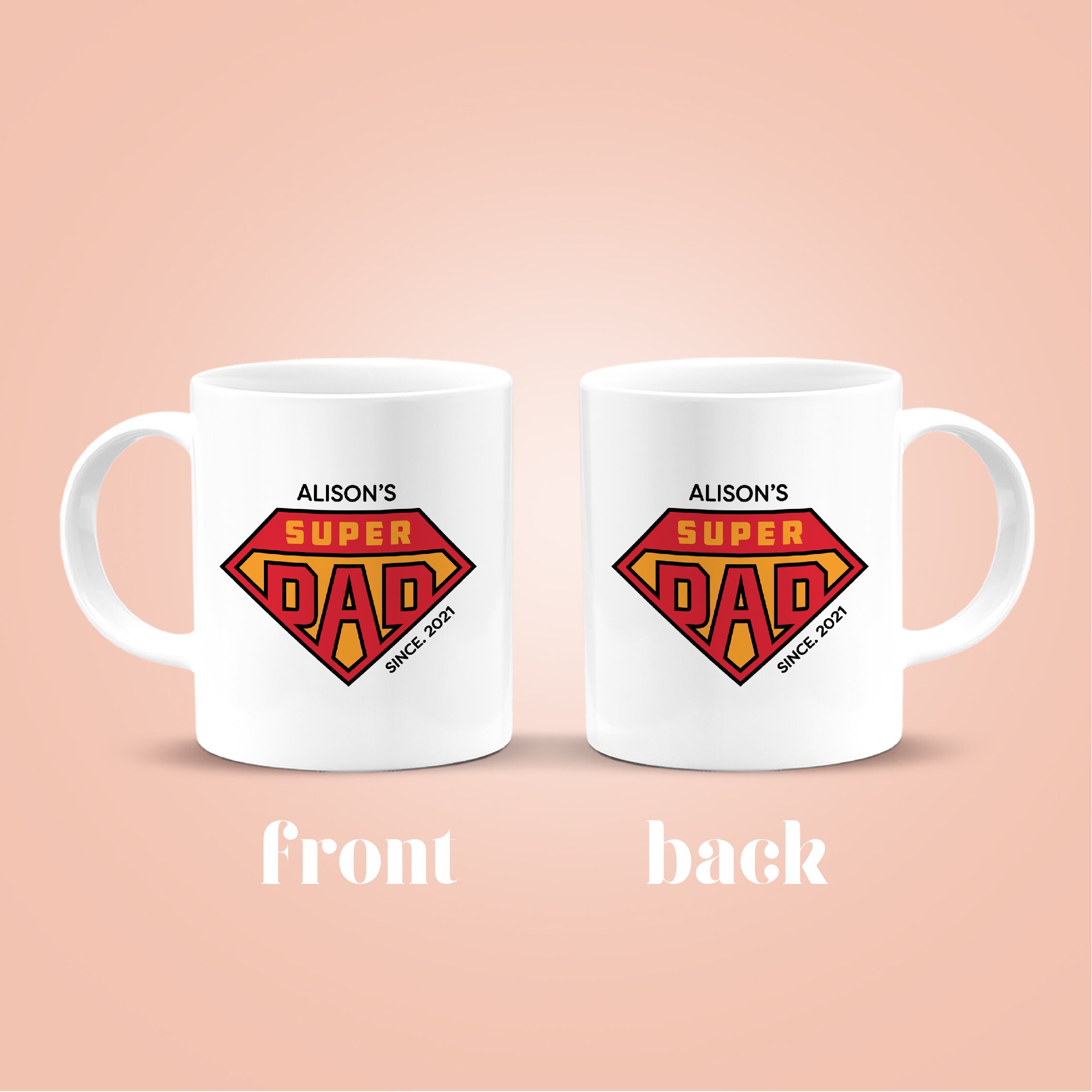 Personalized Dad Coffee Mug / Personalized Name Coffee Cup / | Etsy