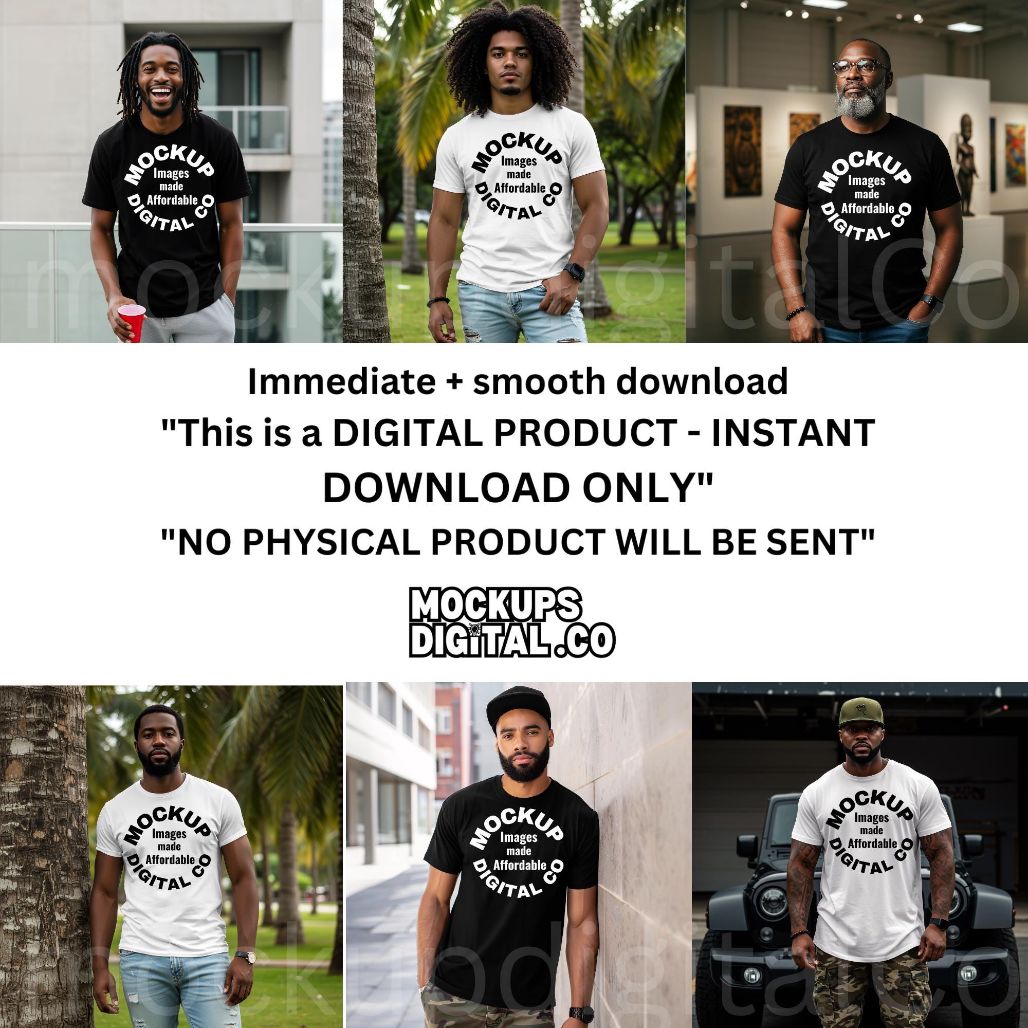 Bella Canvas 3001 Black Tshirt Mockup Bundle, BC White T-shirt Mock-up ...