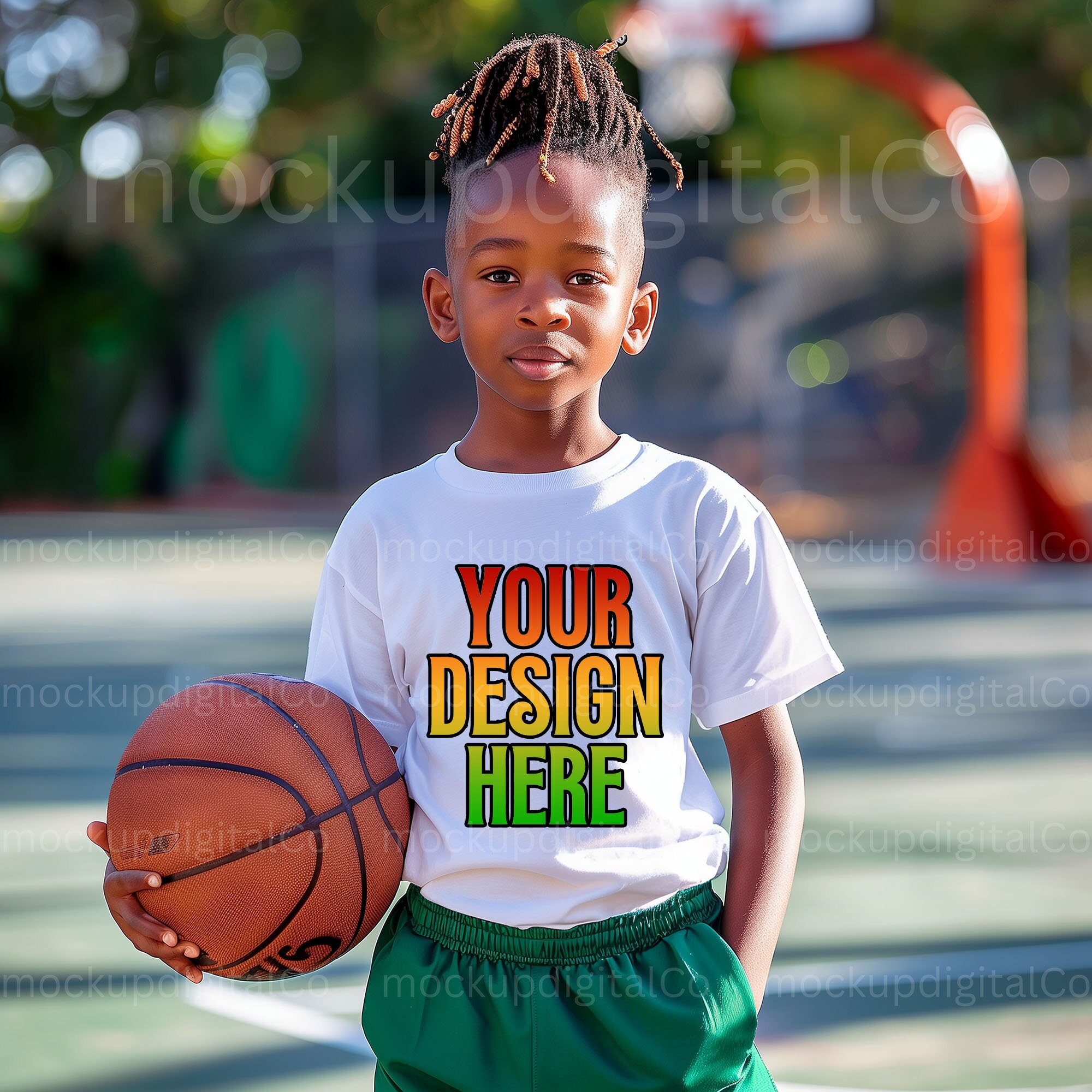 Black Boy Model Mockup, Bella Canvas Black 3001 Child Mockup, Black ...