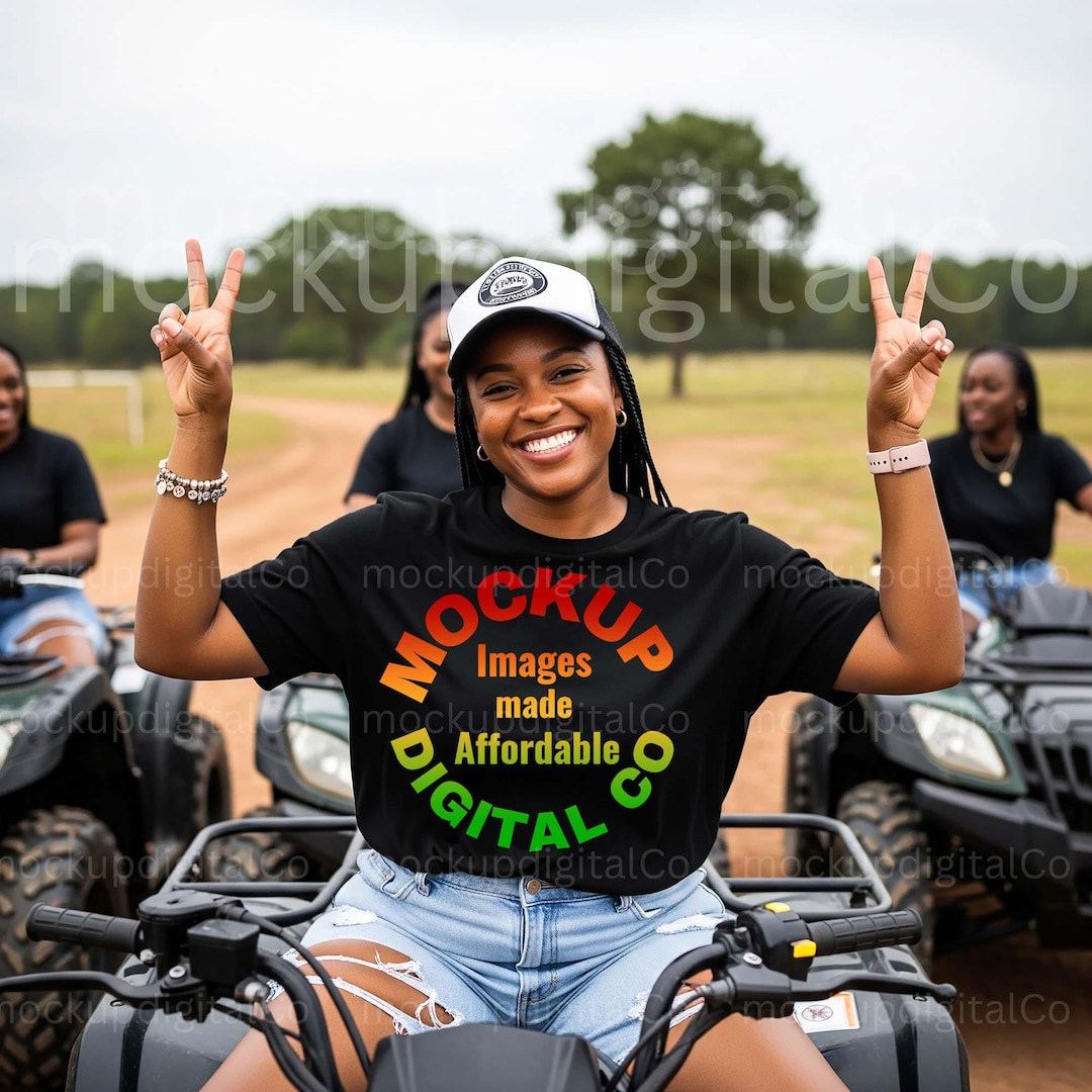 Bella Canvas 3001 Black Tshirt Mockup | Oversized Black T-shirt | Black ...