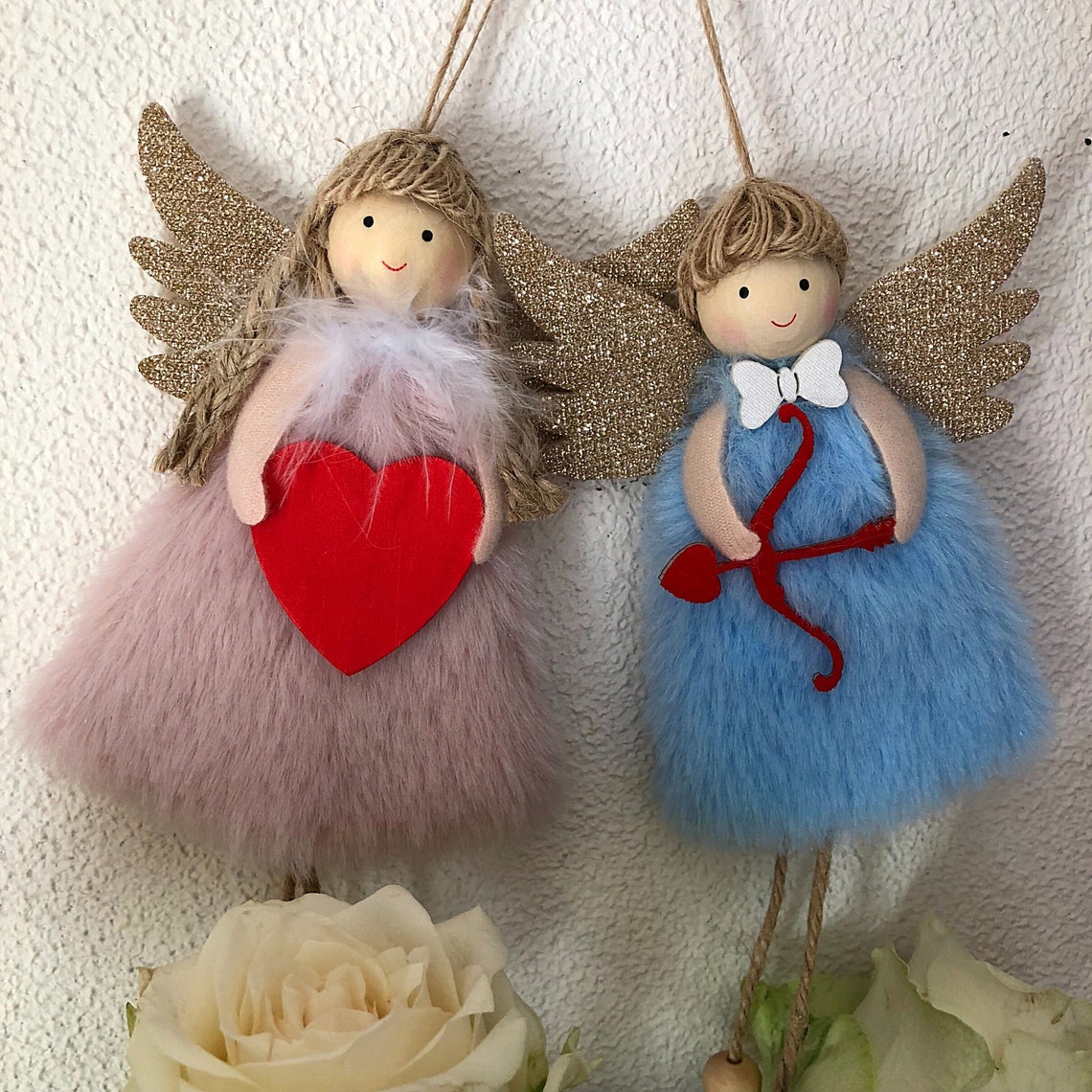 Hängender Engel Valentinstag Engel Liebe Engel Herz Engel | Etsy