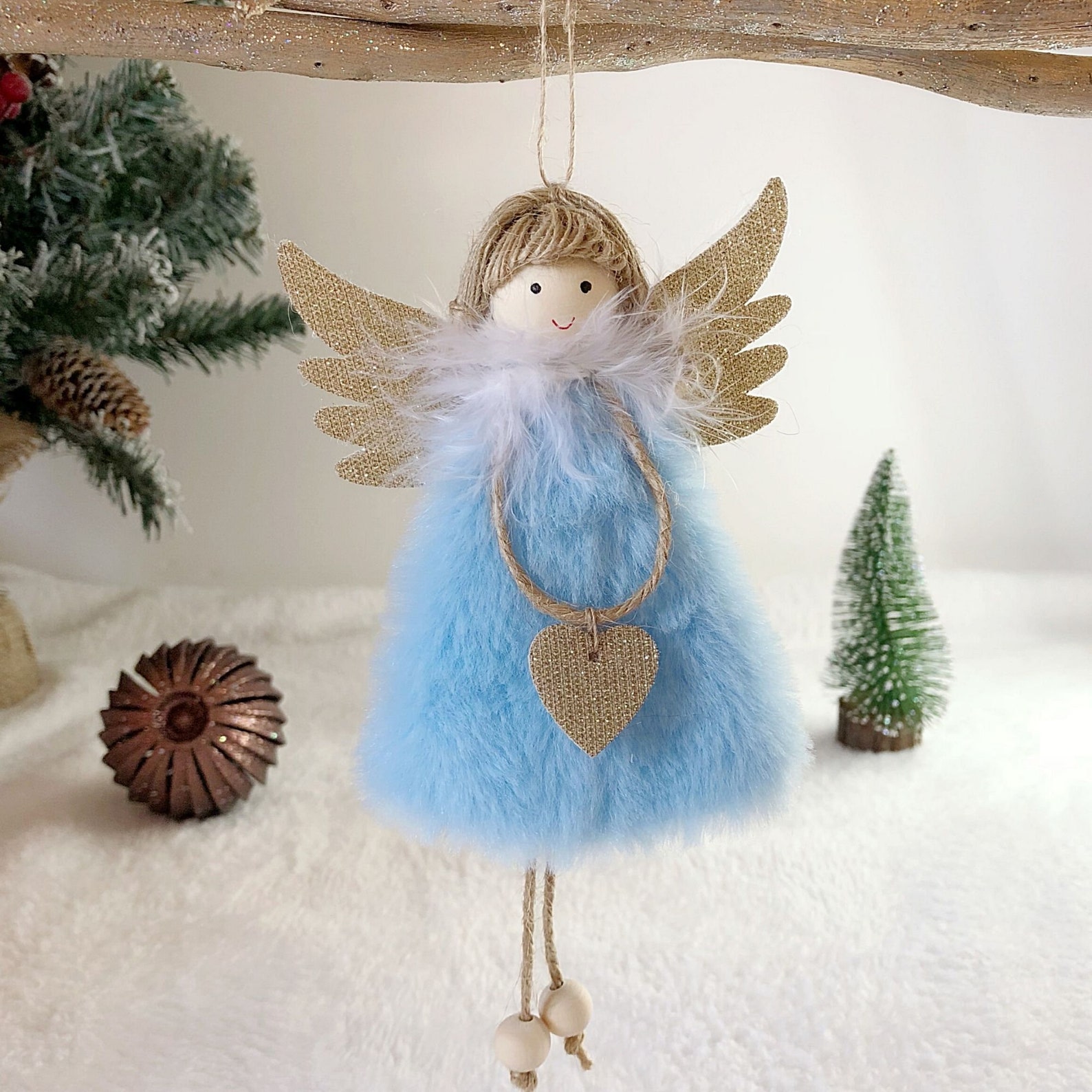 HANGING ANGEL BLUE Angel Hanging Figurine Christmas Angel - Etsy