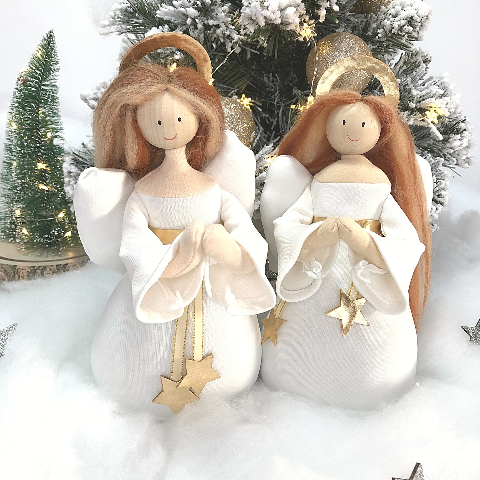 Starlight Guardian Angel Handmade Angel Figurine Christmas - Etsy