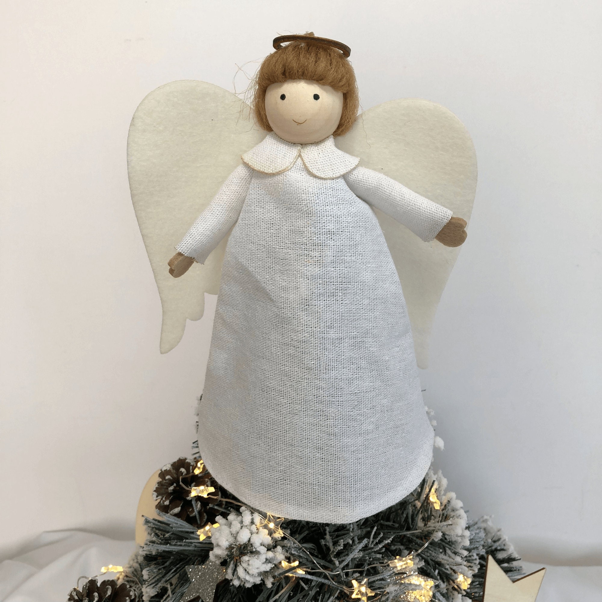 Handmade Angel Christmas Tree Topper, Burlap, Felt, Jute - Etsy