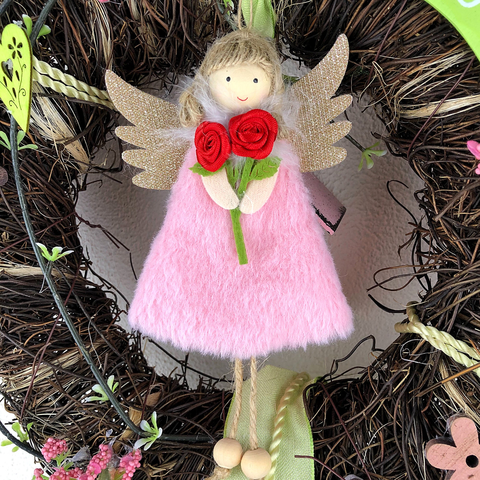 Hanging Angel with Roses Angel for Mother's Day | Etsy