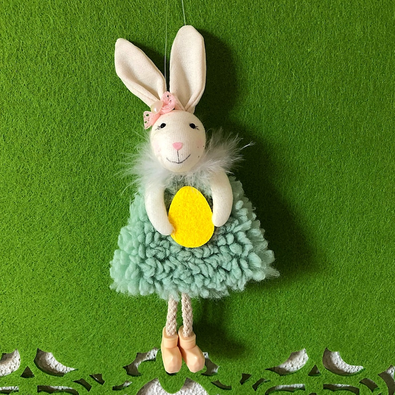 Hanging Easter Bunnyhandmade Easter Bunny Ornamentseaster - Etsy