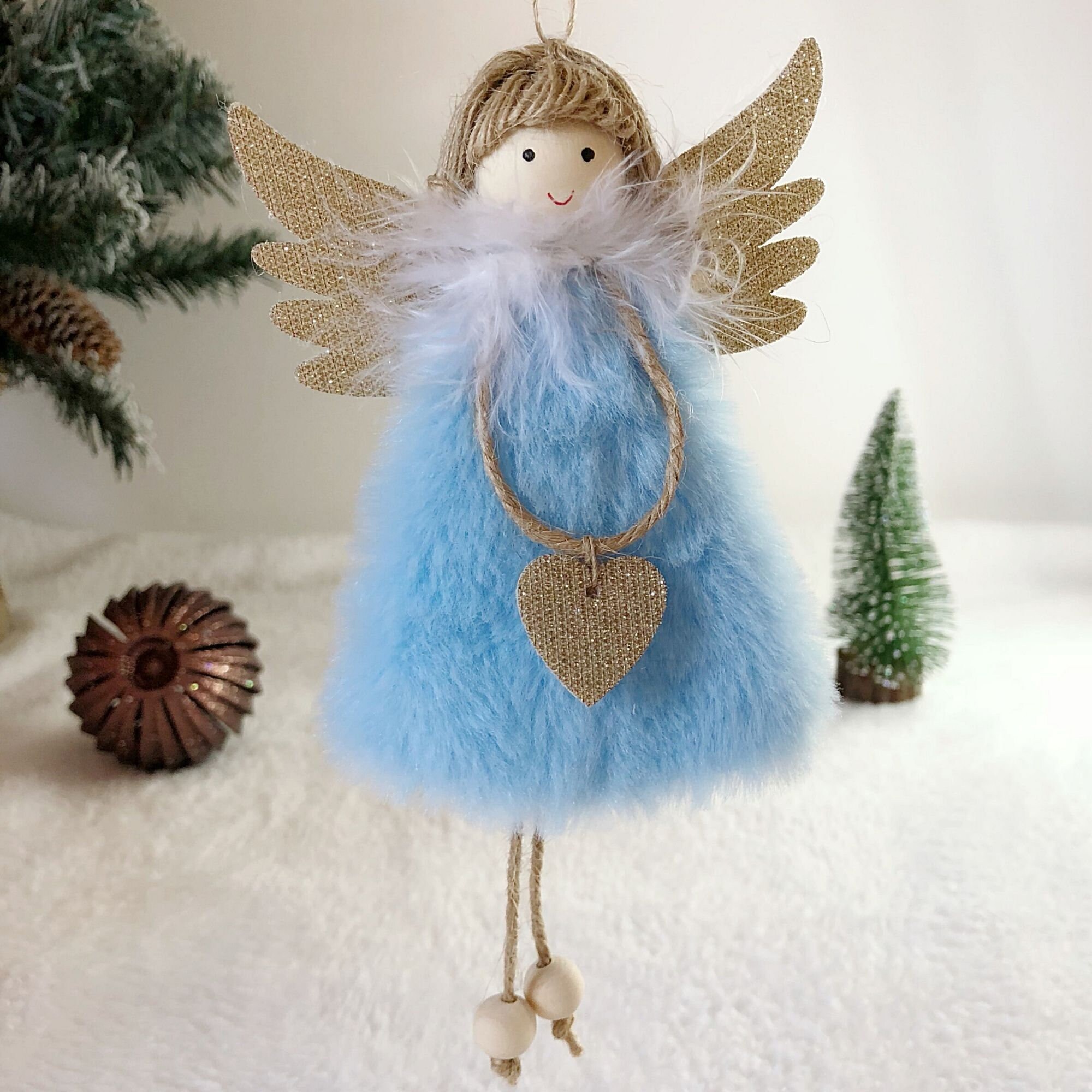 HANGING ANGEL BLUE Angel Hanging Figurine Christmas Angel - Etsy