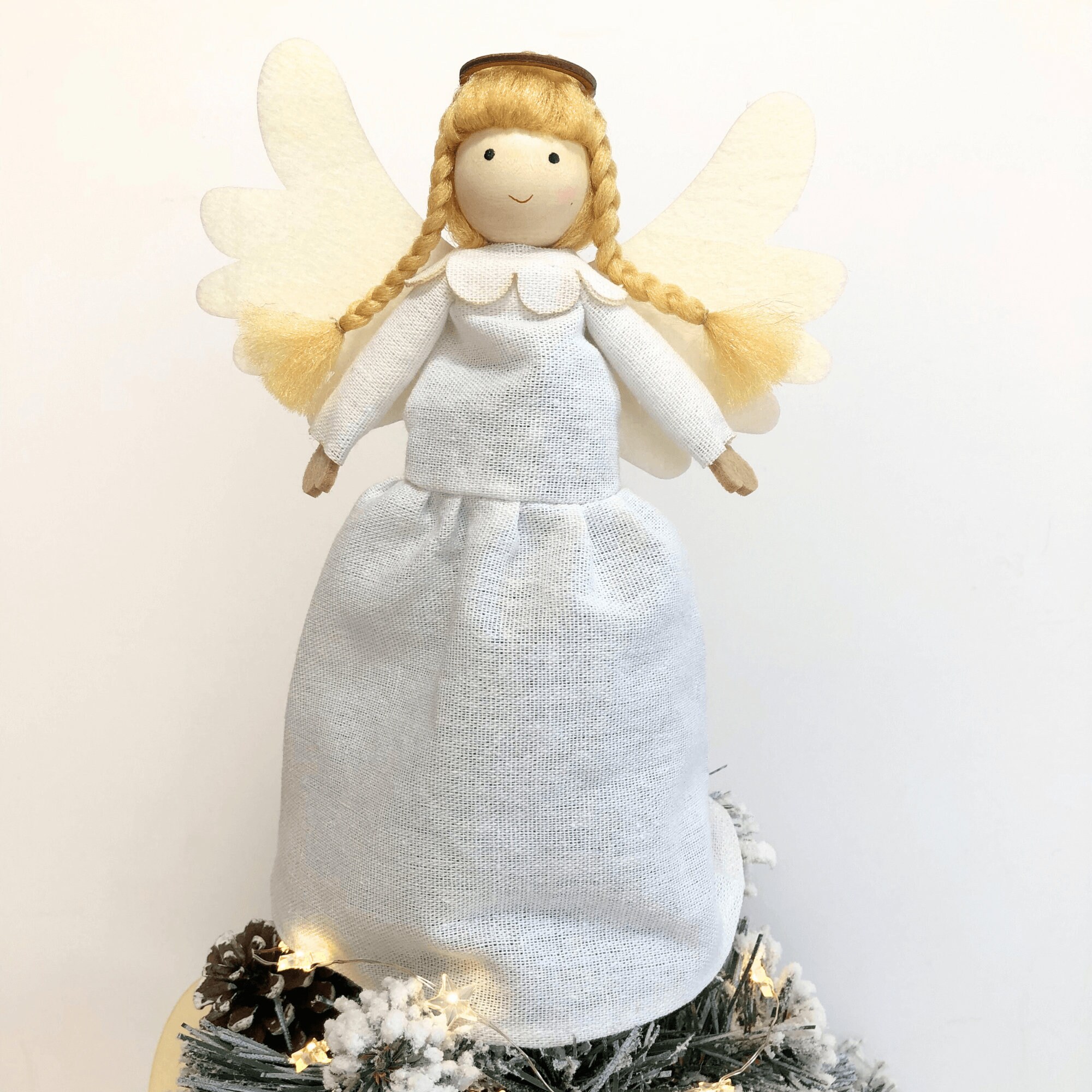 Handmade Angel Christmas Tree Topper, Burlap, Felt, Jute - Etsy