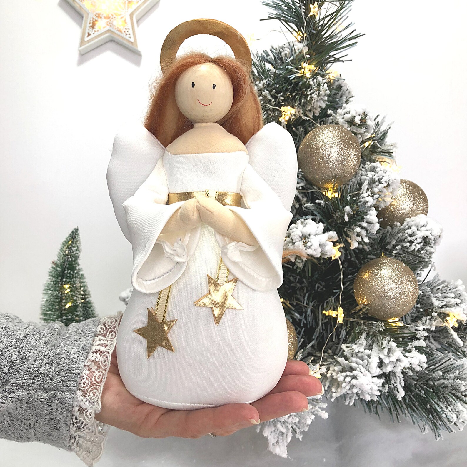 Starlight Guardian Angel Handmade Angel Figurine Christmas - Etsy