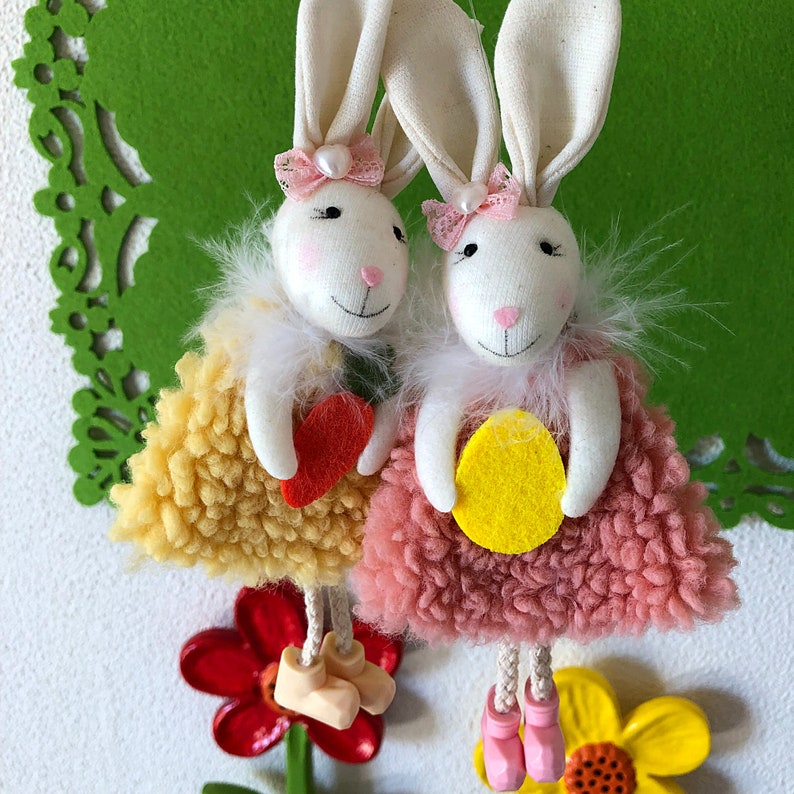 Hanging Easter Bunnyhandmade Easter Bunny Ornamentseaster - Etsy