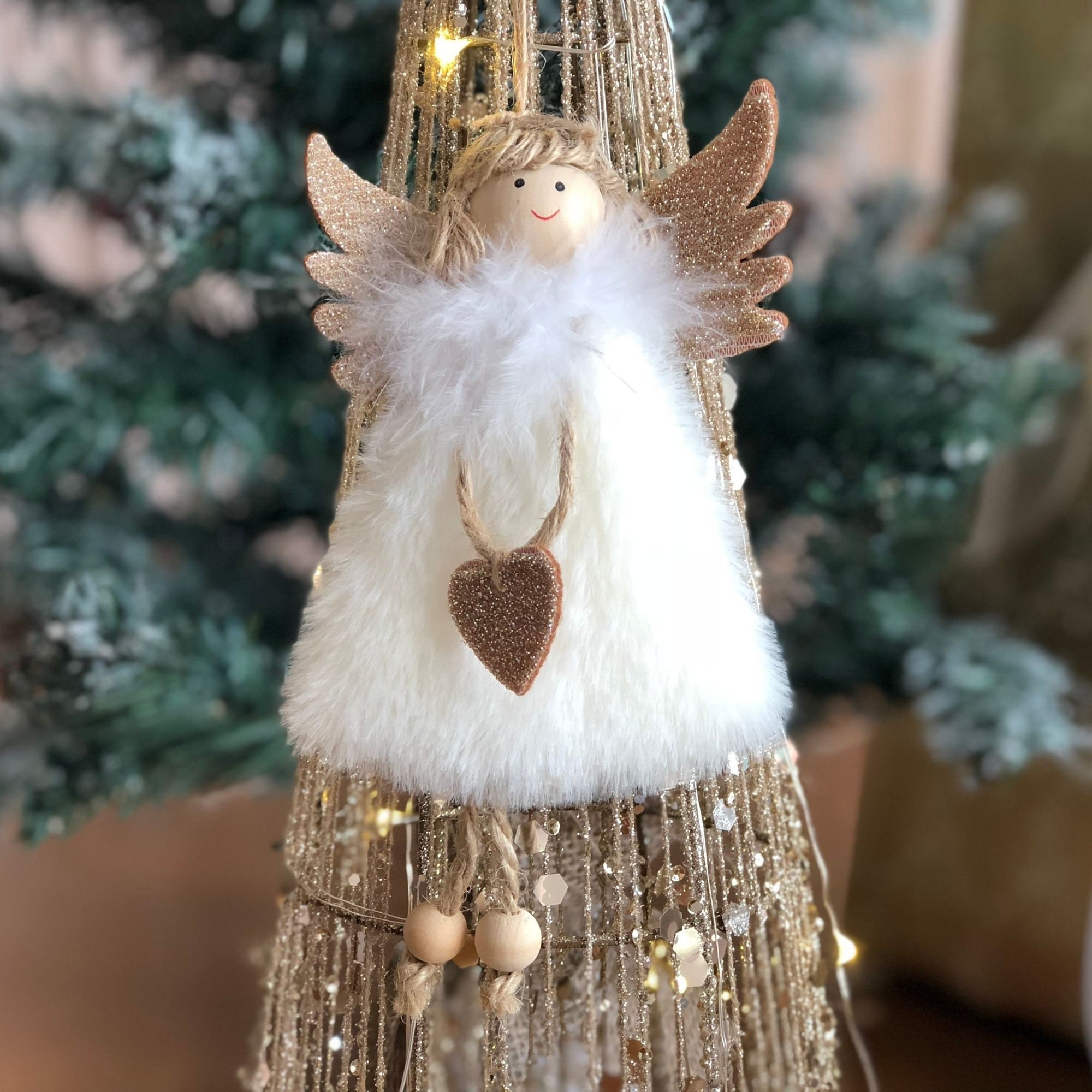 HANGING ANGEL Hanging Figurine Christmas Angel Christmas - Etsy UK
