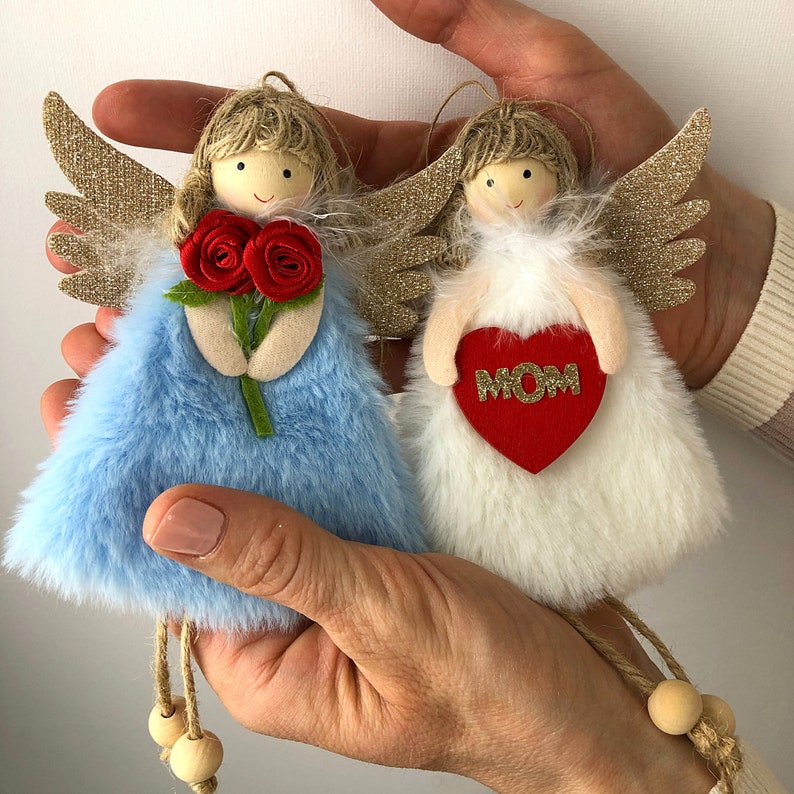 Angel for Mother's Day Hanging Angel With Heart - Etsy
