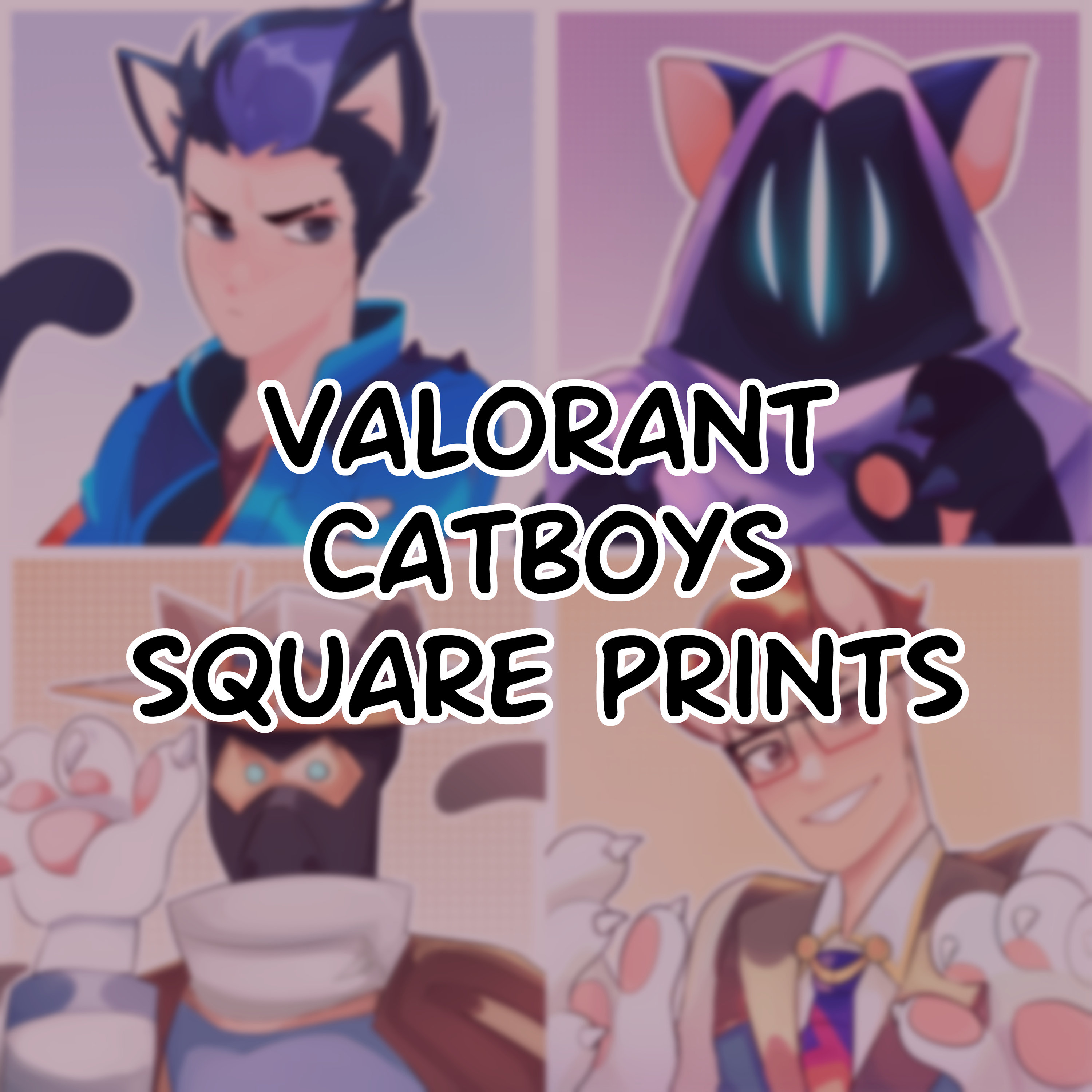 Catboy Valorant Square Prints - Etsy Canada