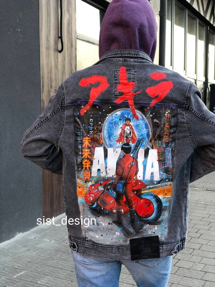 Hand Painted Custom Denim Jacket | Anime Design | Men Hand Painted Custom Denim Jacket | Anime Design | Men