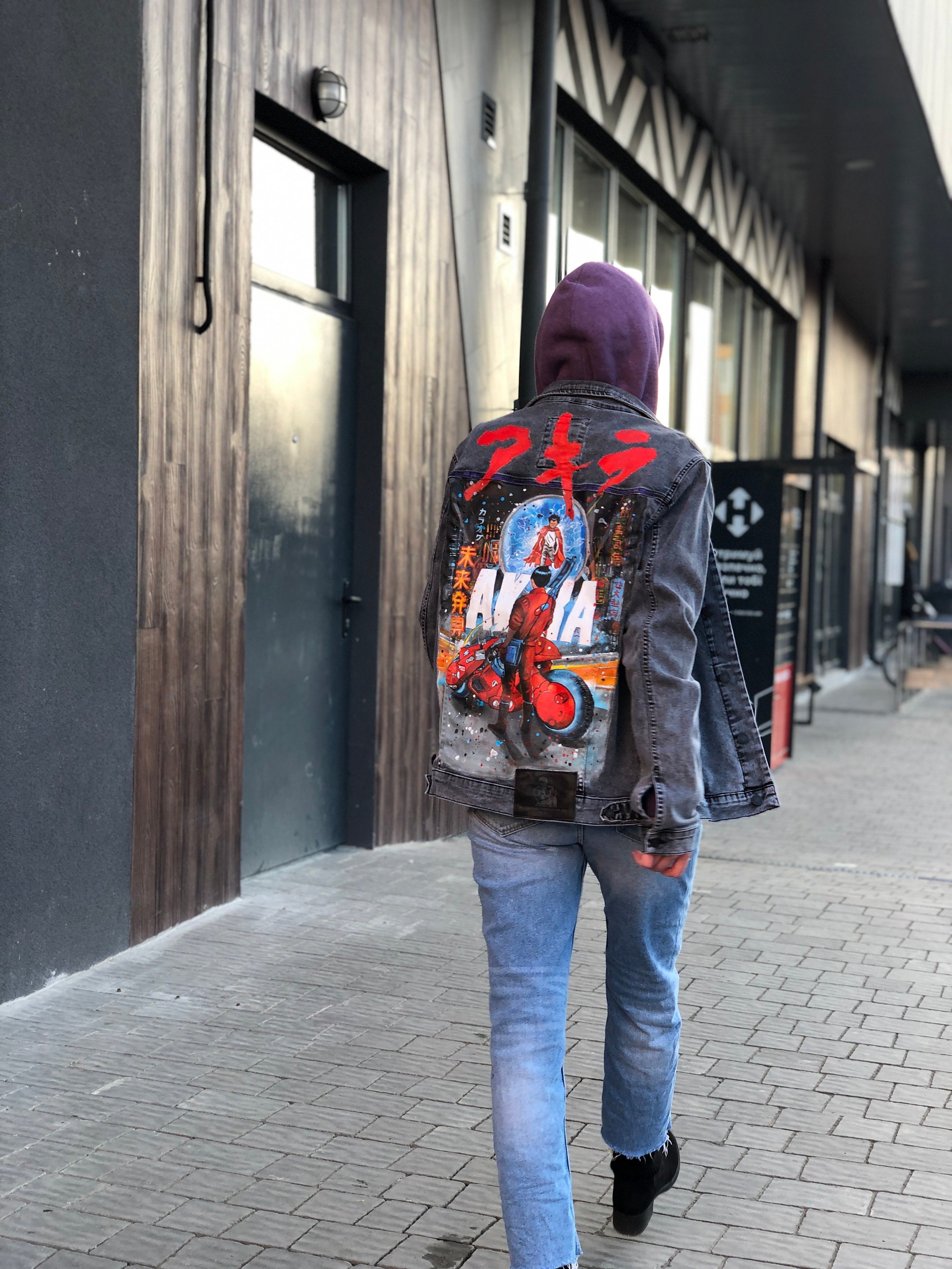 Hand Painted Custom Denim Jacket Anime Design Men Women | Etsy