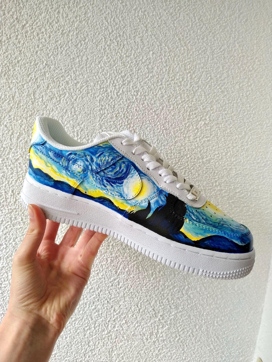 Hand Painted Starry Night Nike Air Force 1 | Custom Impressionism ...