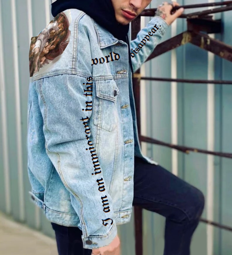 Hand Painted Custom Denim Jacket | David | Men | Women | Customized ...