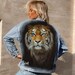 Hand-painted Denim Jacket: Tiger Art, Custom Safari Clothes - Etsy