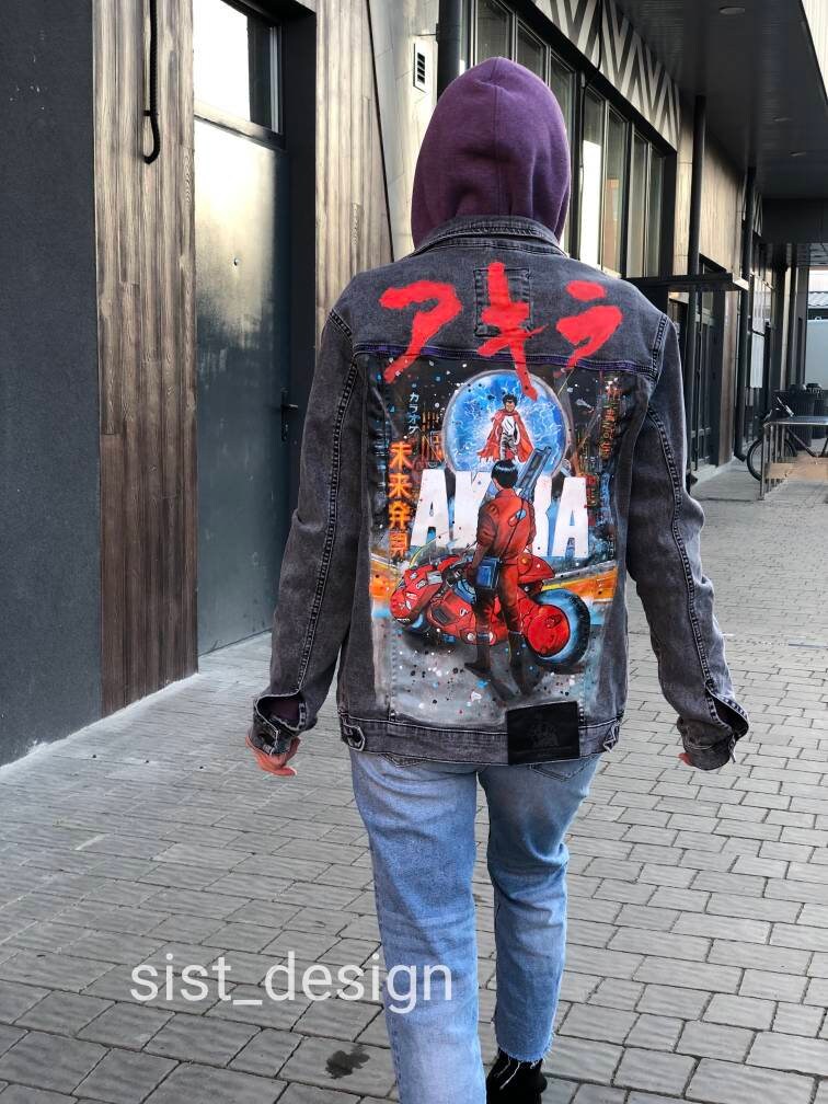 Hand Painted Custom Denim Jacket | Anime Design | Men | Women ...