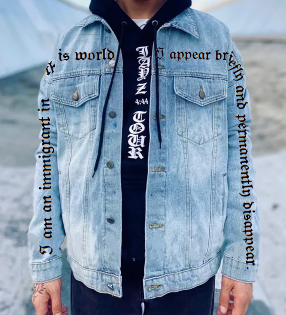 Hand Painted Custom Denim Jacket David Men Women - Etsy