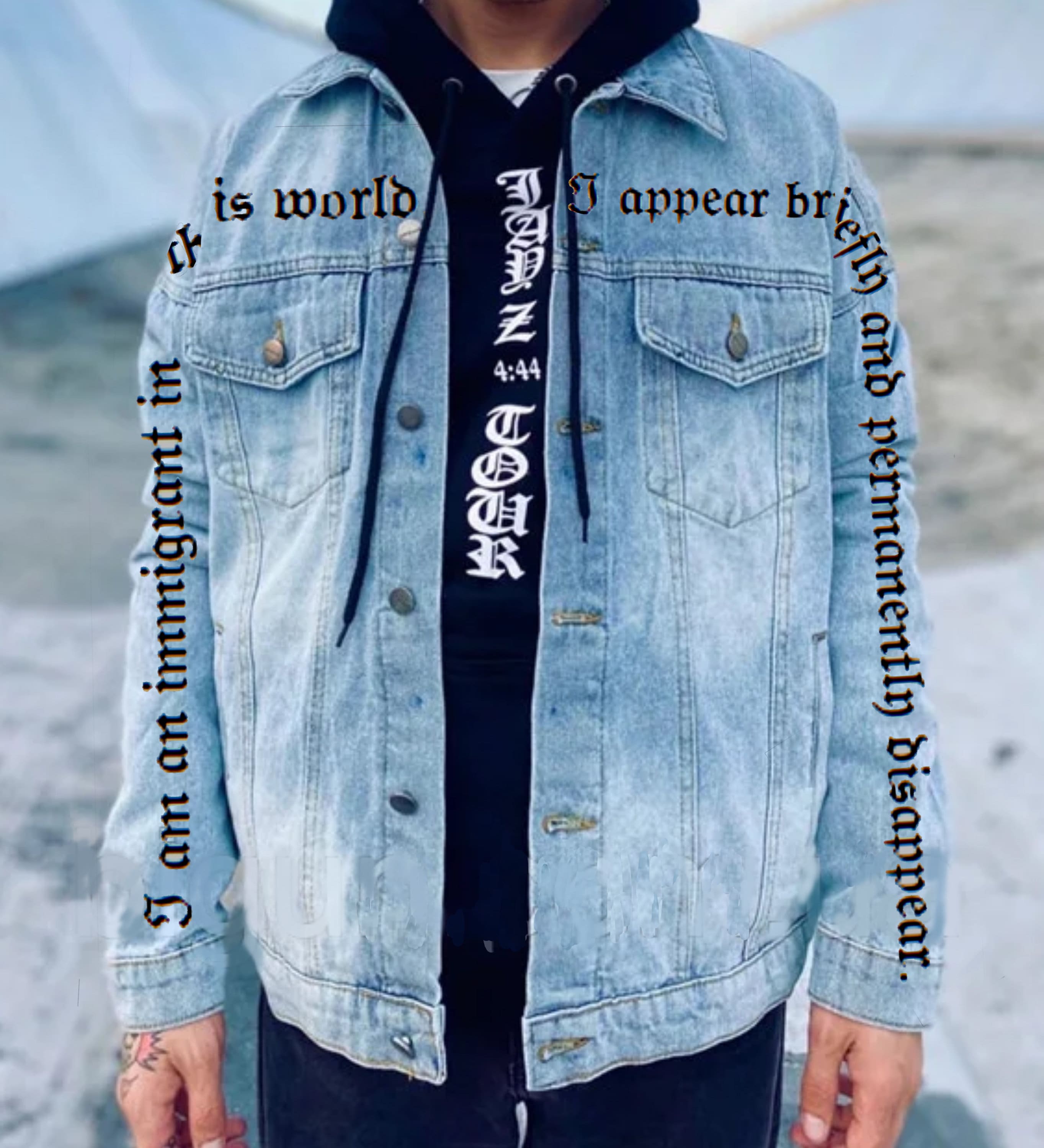 Hand Painted Custom Denim Jacket | David | Men | Women | Customized ...