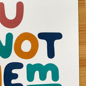 8 X 10 Print, "be You Not Them" Inspirational Poster, Typography Print ...