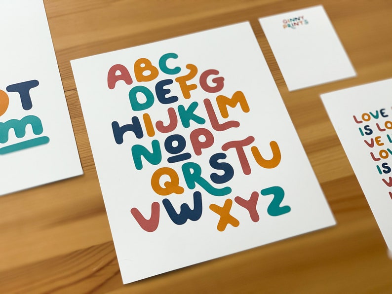 8 X 10 Print, "abc's" Inspirational Poster, Alphabet Typography - Etsy