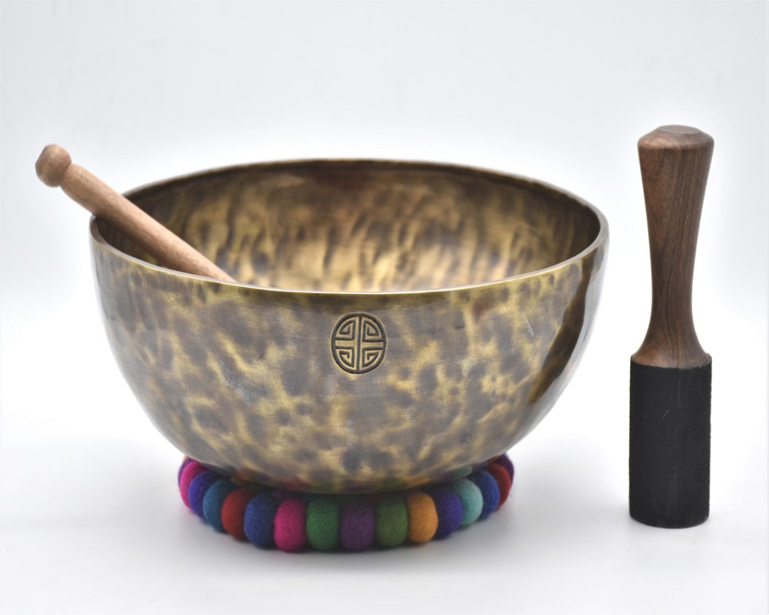 11 Inch Authentic Tibetan Full Moon Singing Bowl Handmade in Nepal ...