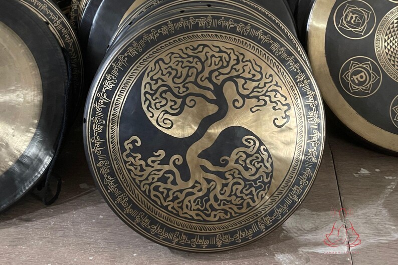Handmade Tibetan Gong: Seven-metal Alloy, Sound Healing, Chakra ...