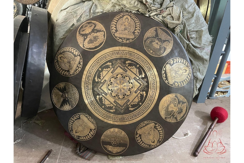 Handmade Tibetan Gong: Seven-metal Alloy, Sound Healing, Chakra ...
