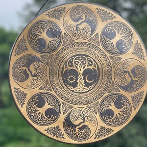 Handmade Tree of Life Gong: Seven Metal Sound Healing - Etsy