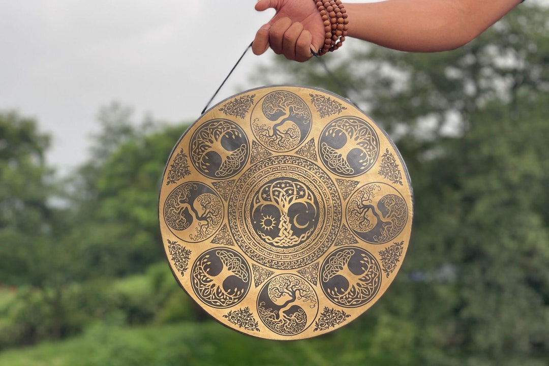 Handmade Tree of Life Gong: Seven Metal Sound Healing - Etsy