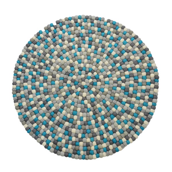 Blue Round Rug - Etsy