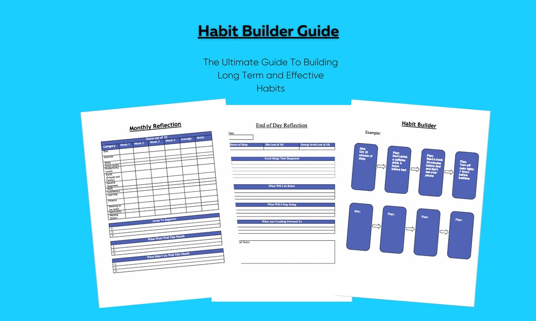 Habit Builder Guide - Etsy