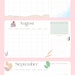 School Calendar 12 Month With Themed Months, Blank Calendar, Printable ...