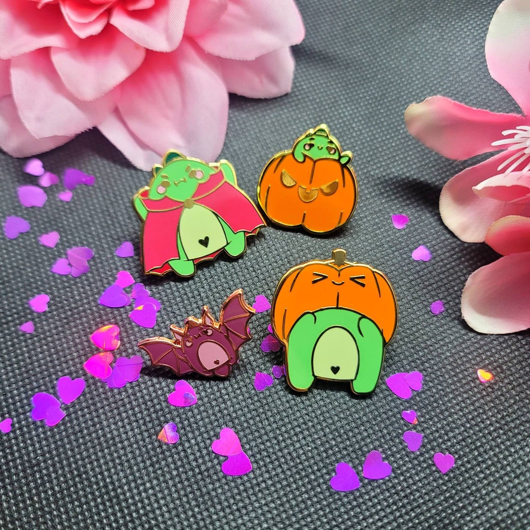 Halloween Enamel Pins Spooky Pin Bundle Vampire Enamel Pin - Etsy