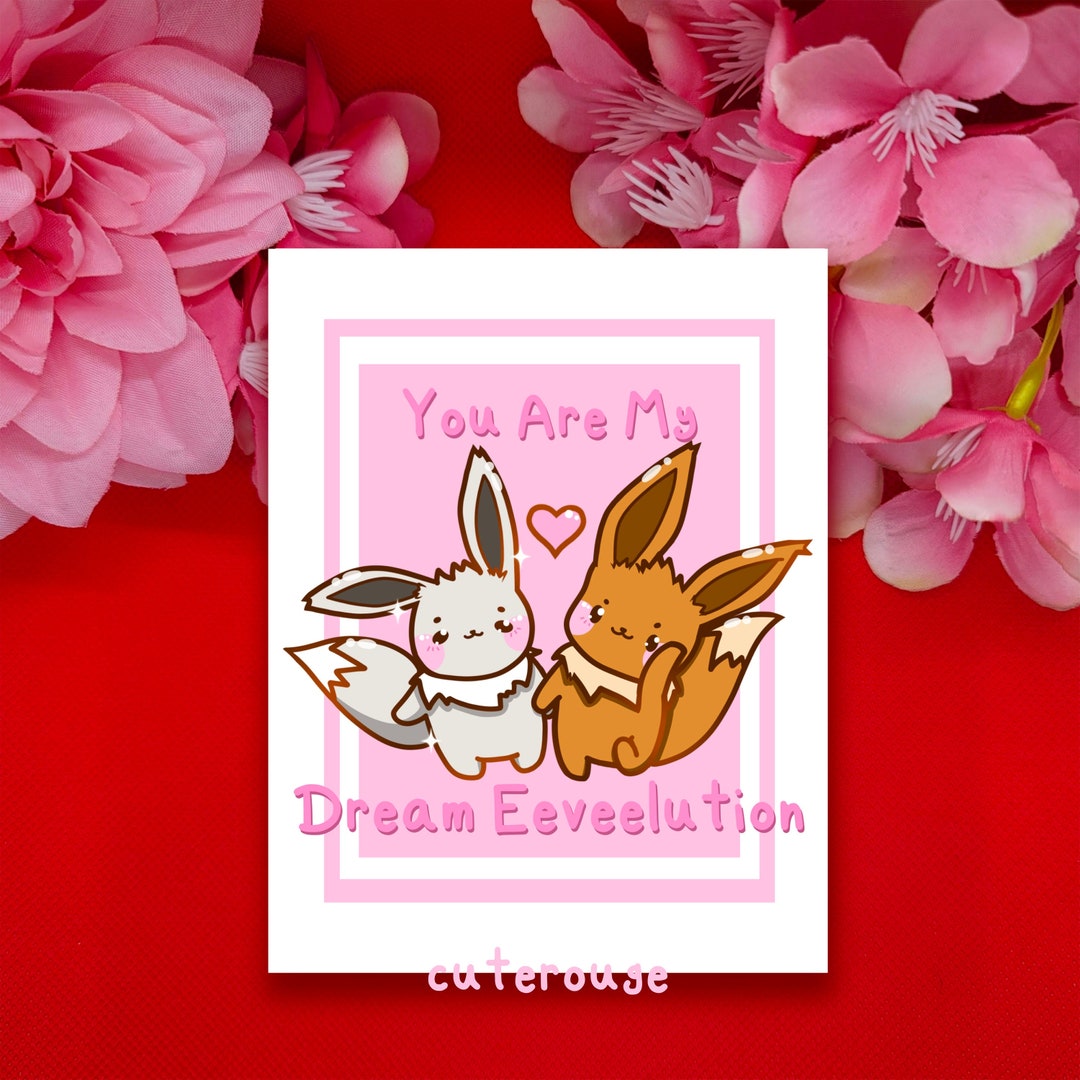 Bunny Anniversary Card, Pun Card, Anniversary Day Love Card, Pokémon ...