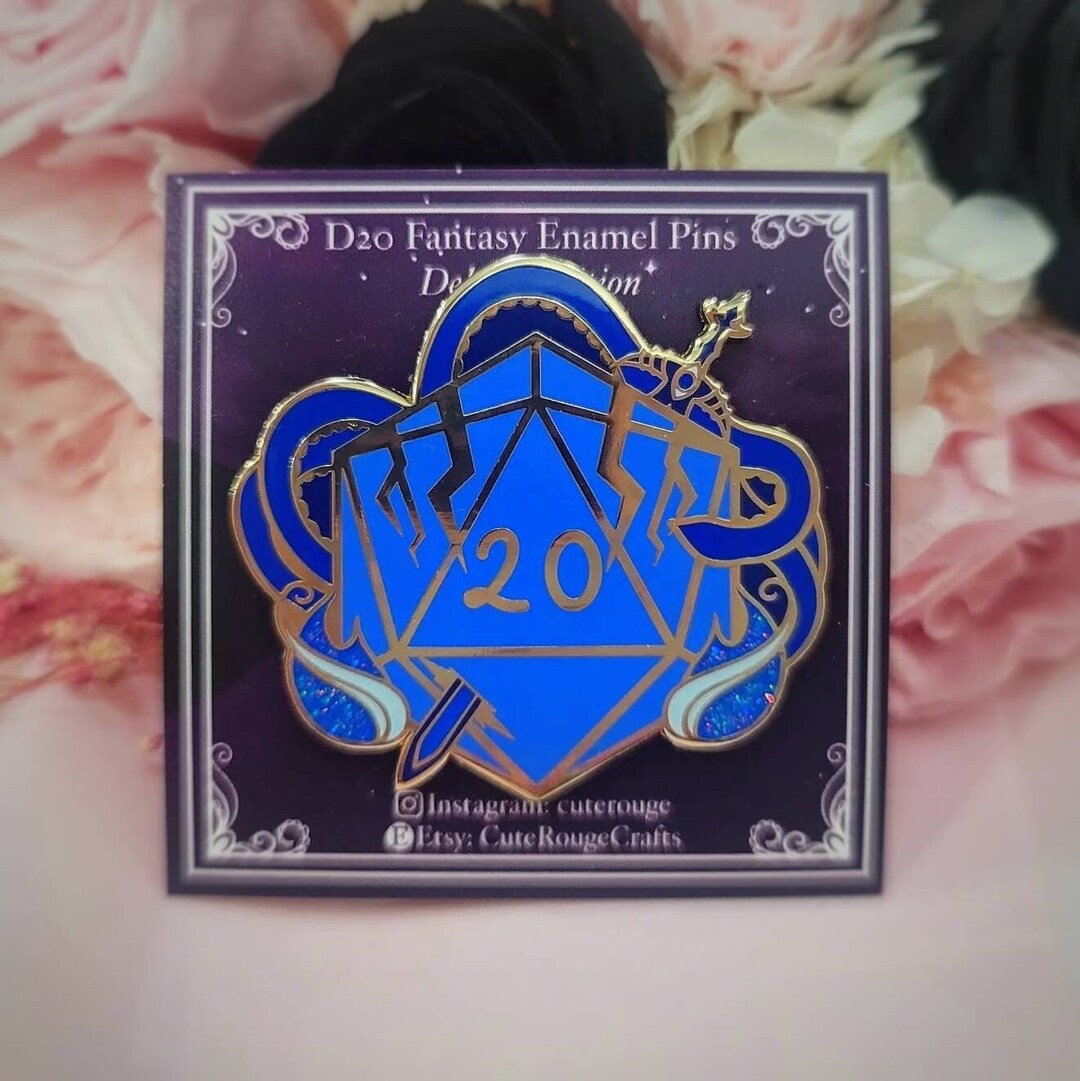 Warlock Enamel Pin, D20 Class Pin, Dnd, Dungeons and Dragons ...
