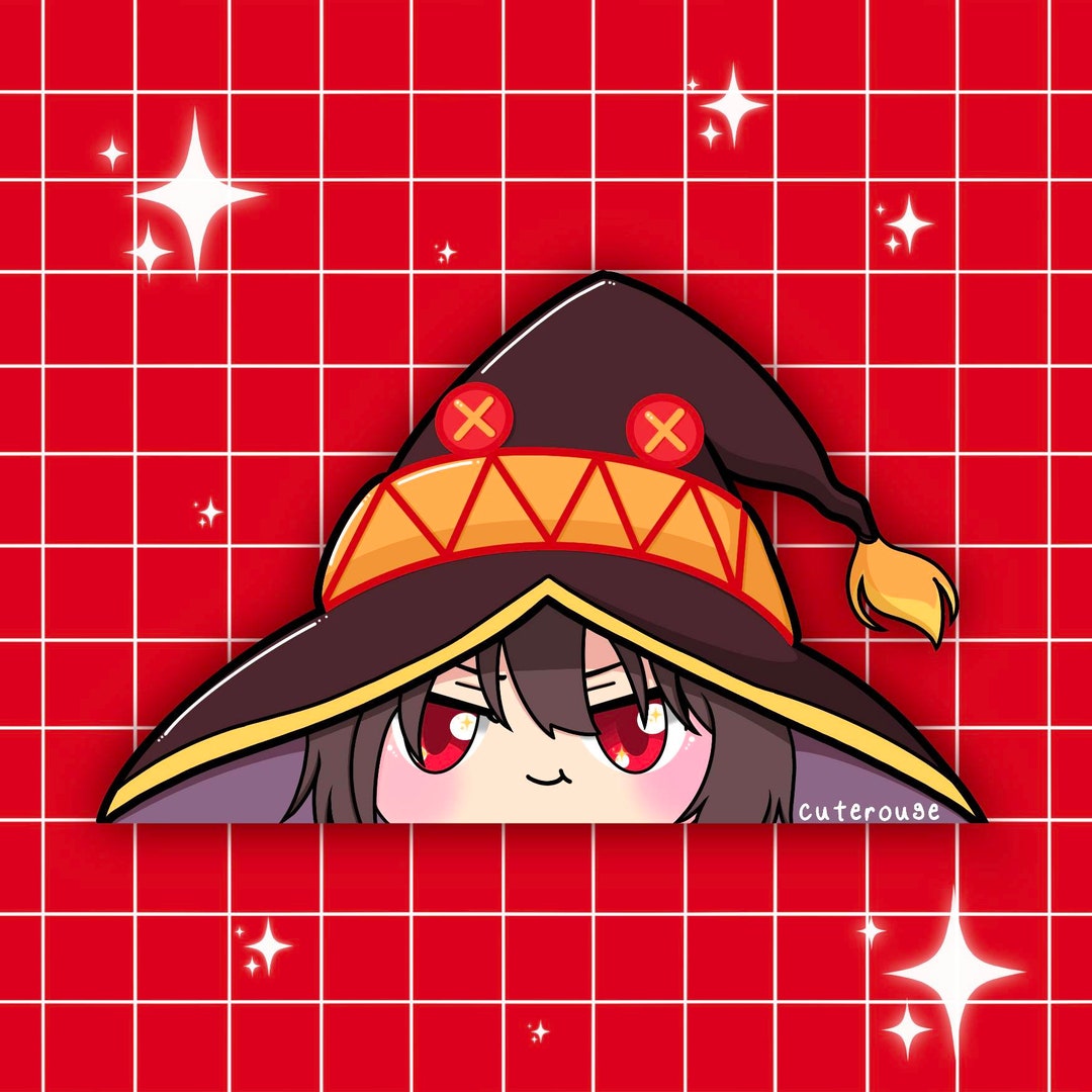 Megumin Peeker, Konosuba Peeker, Anime Peeker, Cute Anime Stickers ...