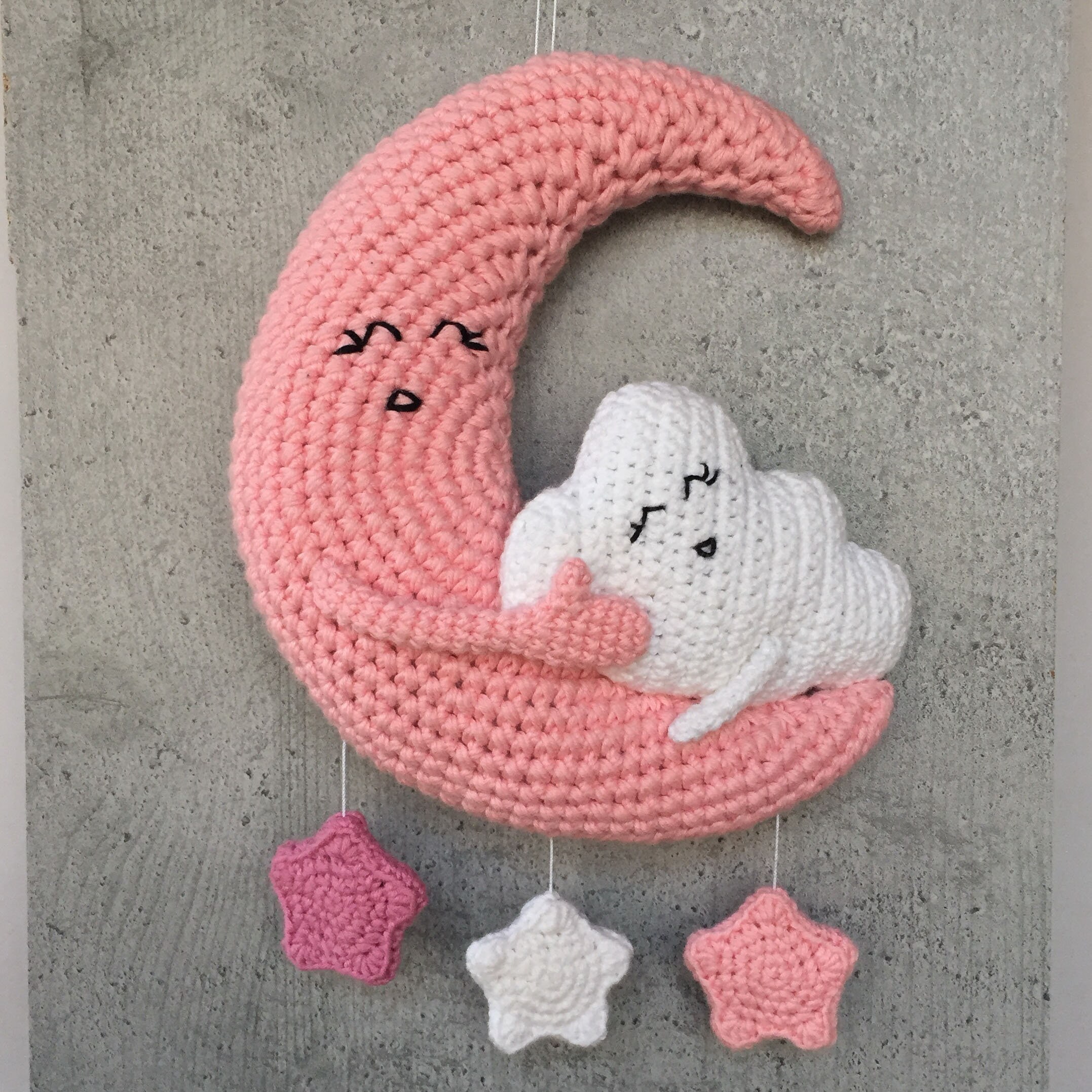 Patterns Only, Digital Star, Crochet Moon Pattern, PDF, Cloud Love Hug ...