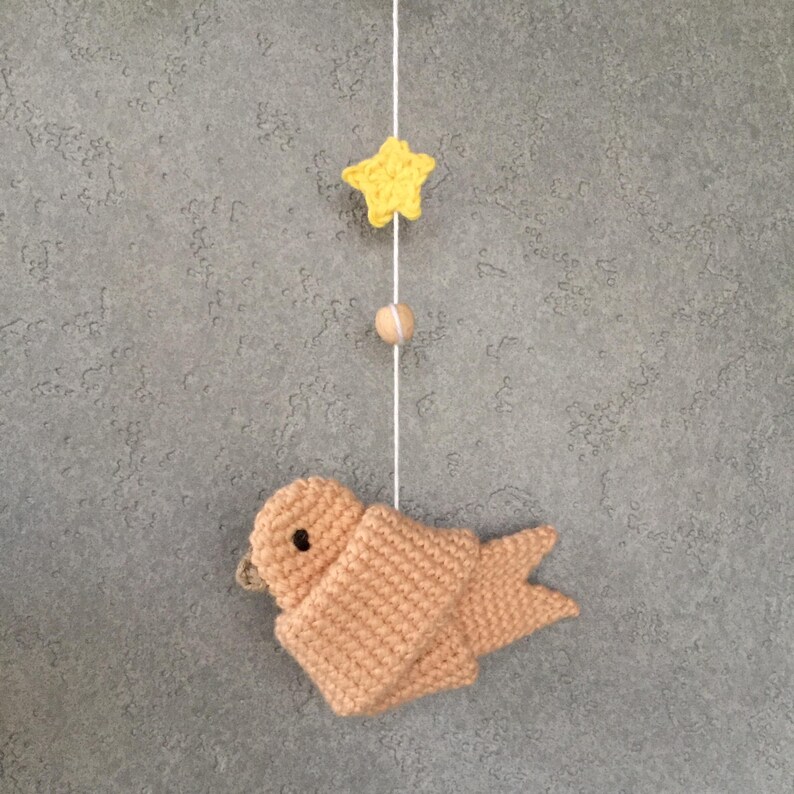 Pattern Only, Pastel Bird Baby Mobile, Scandinavian Nursery Decor ...