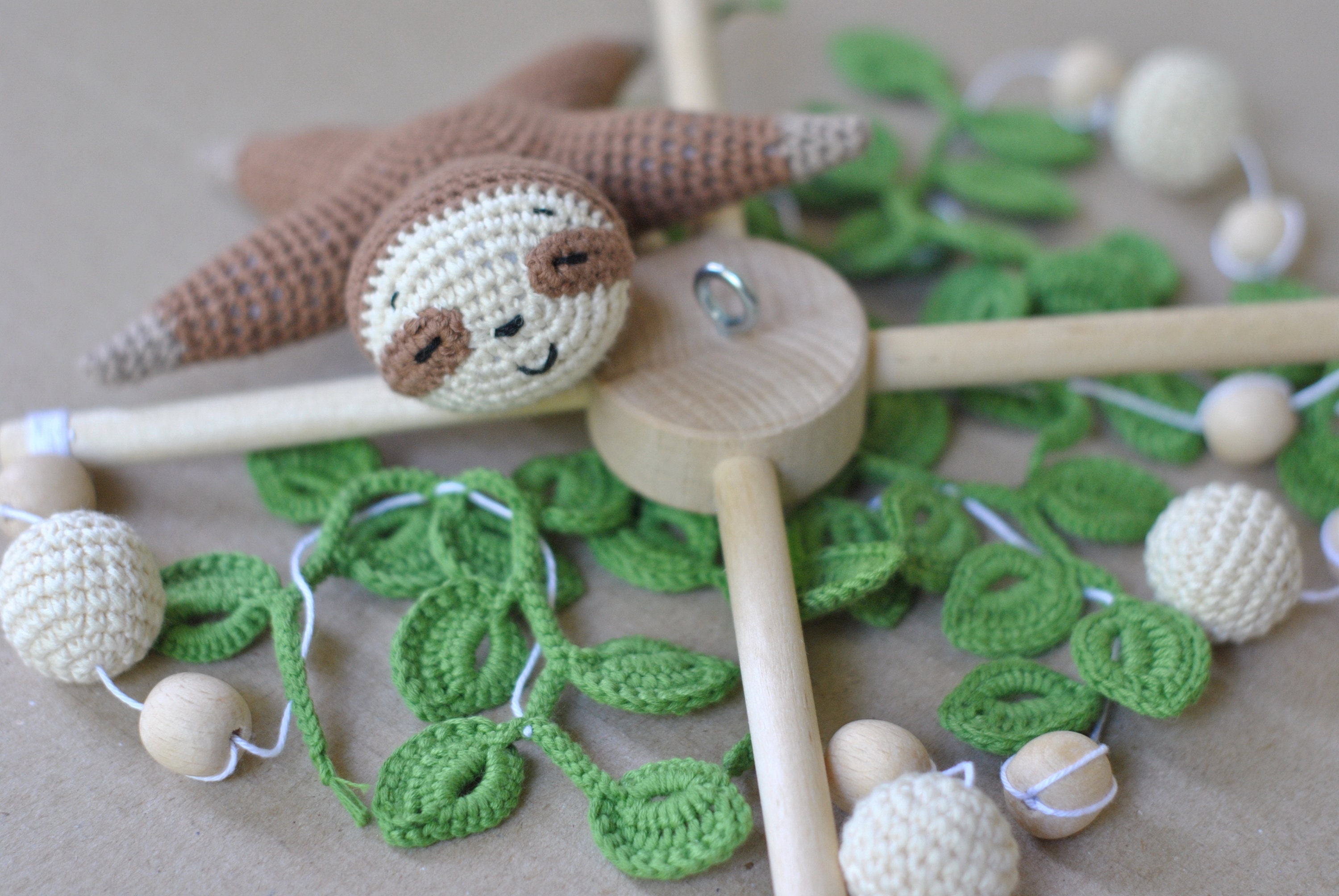 Pattern Only Crochet Baby Mobile PDF Sloth Nursery Mobile - Etsy
