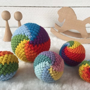 Crochet Balls Rainbow Pattern, Amigurumi PDF, Colorful Balls Toddler ...