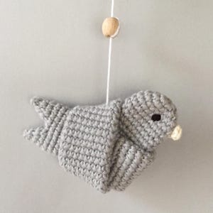 Pattern Only, Pastel Bird Baby Mobile, Scandinavian Nursery Decor ...