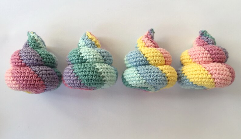 Crochet Poop Pattern, Pastel Pooper PDF, Digital Pattern Poopy ...