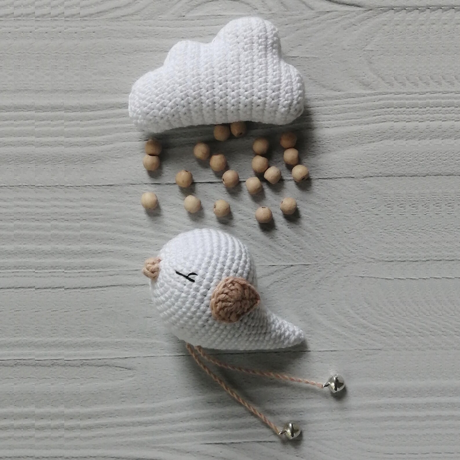 Pattern Only, Pastel Bird Baby Mobile, White Nursery Decor, Crochet ...