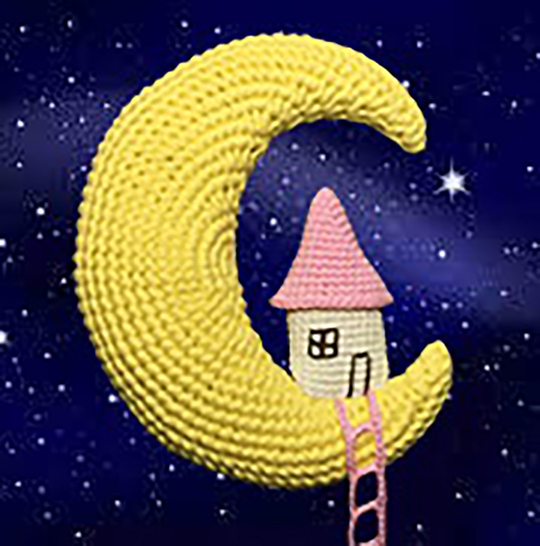 Crochet Moon Pattern, Moons PDF, Mini House Baby Mobile, Amigurumi Newborn, Digital Patterns ...