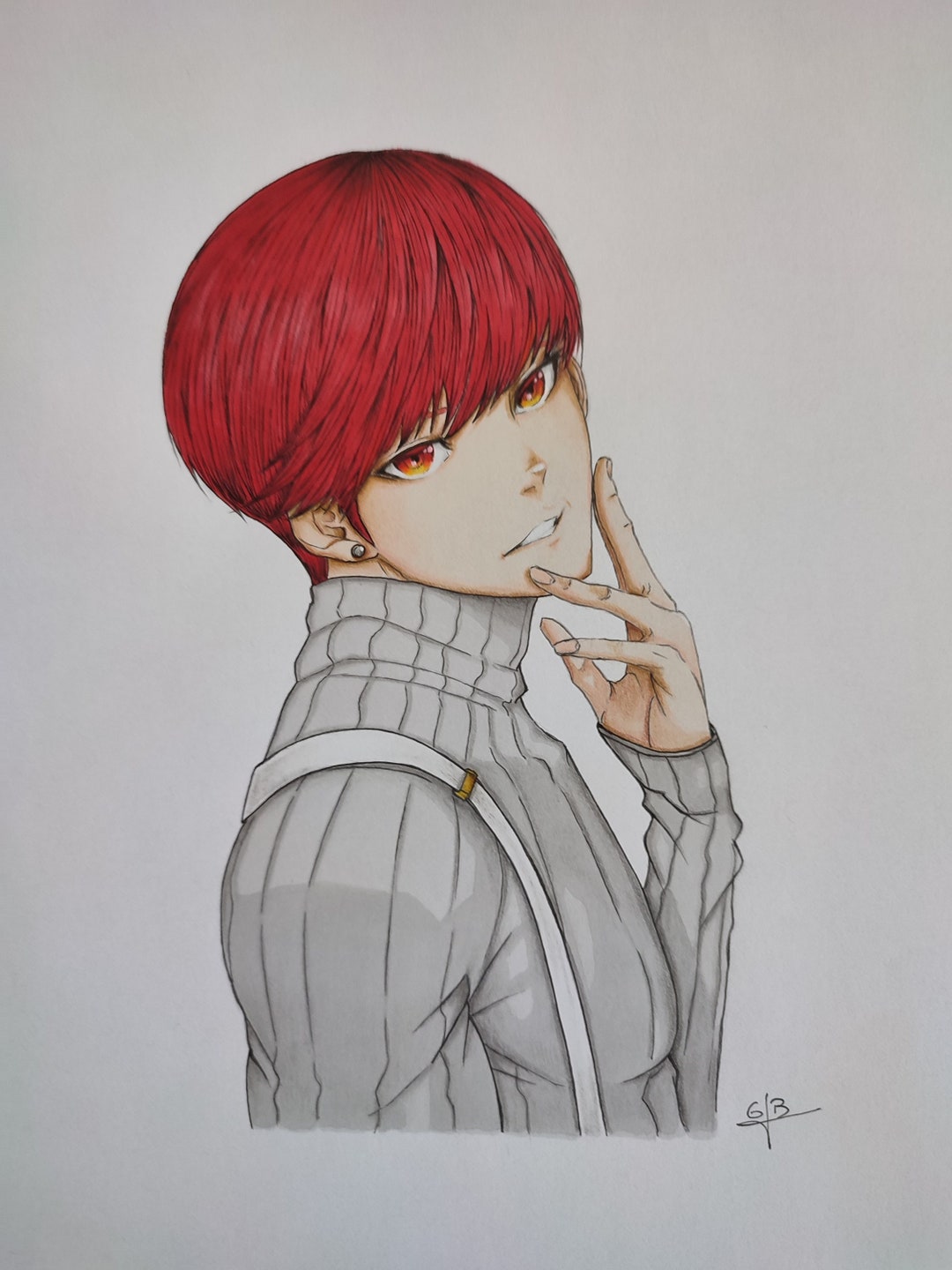 Artwork manga Drawing Handmade - Etsy
