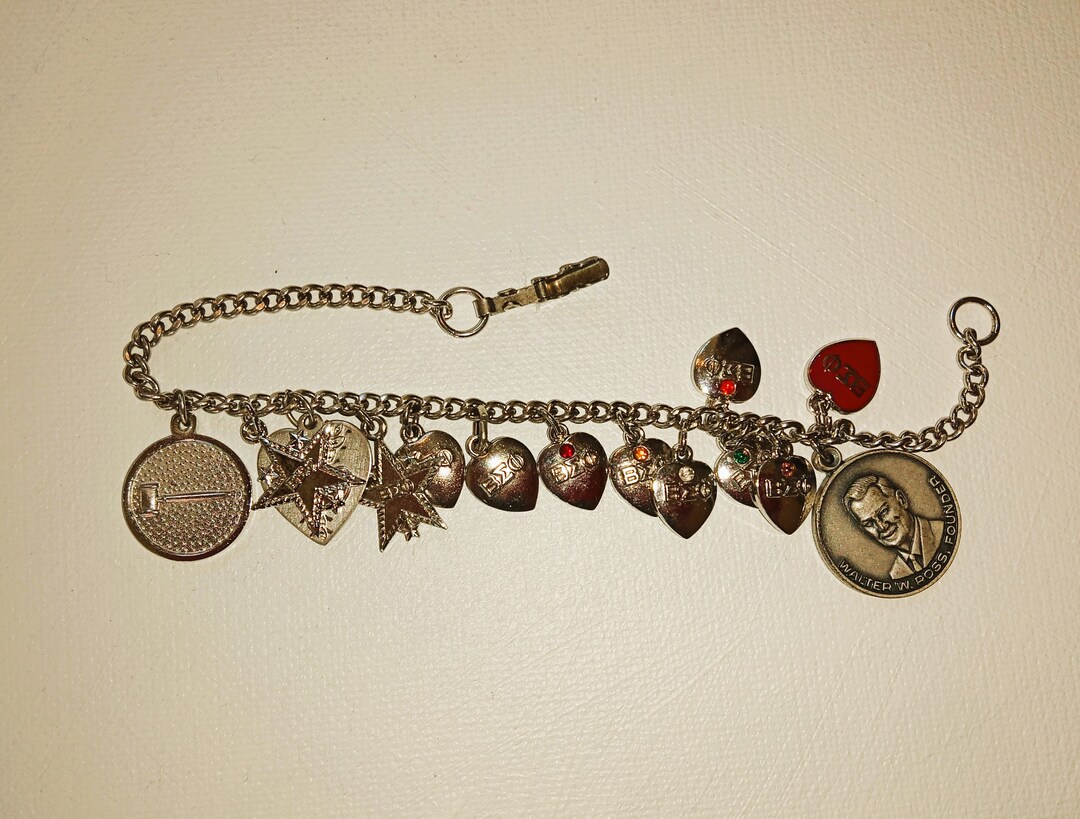 Vintage Beta Sigma Phi Sorority Charm Bracelet - 1968 Through 1977 - Etsy