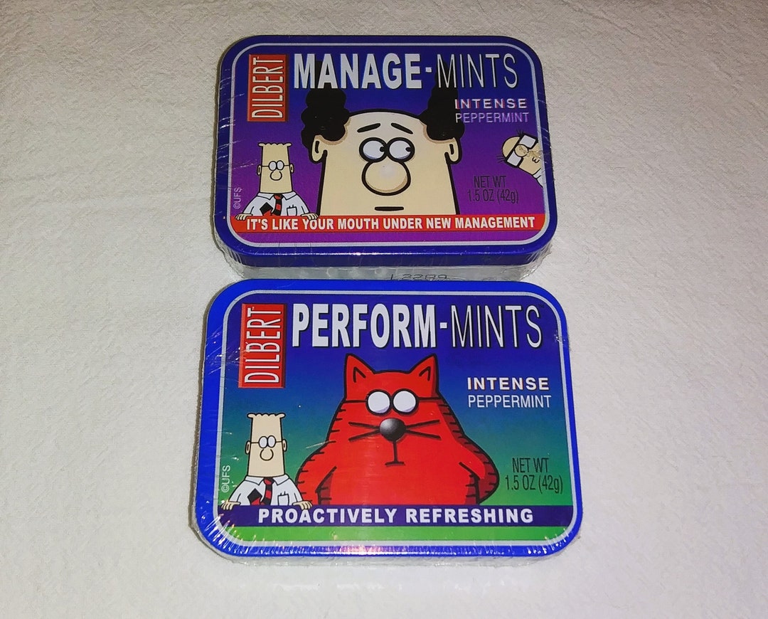 Dilbert Collectible Mints/tins: Manage-mints and Perform-mints - Etsy